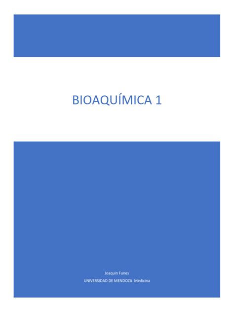 Resumen Bioquimica 1 Pdf Aminoácidos Lípido