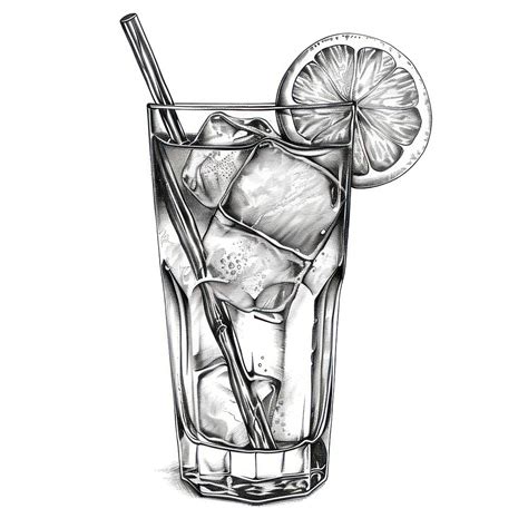 Cocktail Sketch Illustrated Beverage Free Photo Rawpixel