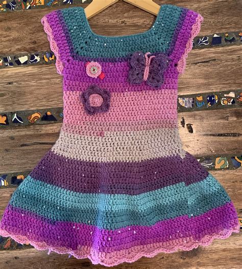 Freehand 4t Dress With Detachable Flower Or Butterfly Appliqués For