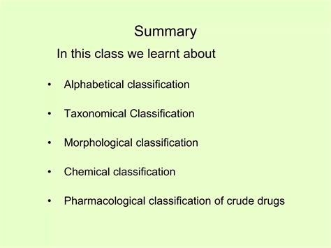 Classification Of Crude Drugs Ppt