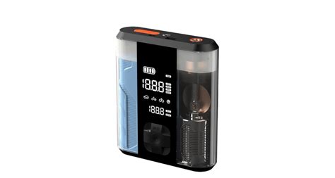 Powerology 8800mAh Jump Start Air Compressor Transparent