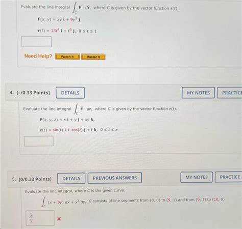 Solved Evaluate The Line Integral ∫cf⋅dr Where C Is Given