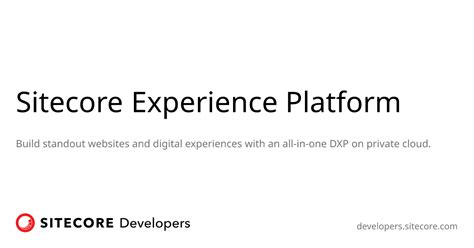 sitecore experience platform