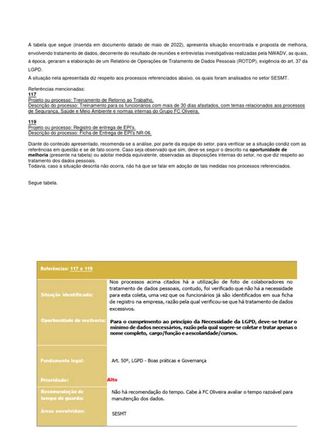 Orientação De Boas Práticas Lgpd Sesmt Pdf Tempo Governança
