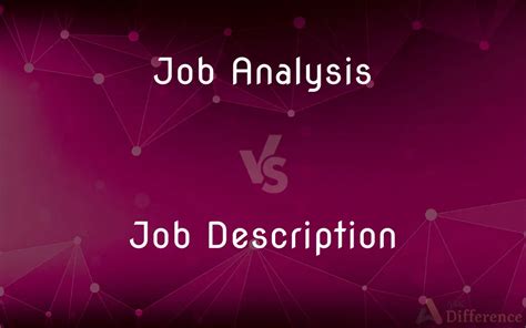 Job Analysis Vs Job Description — Whats The Difference