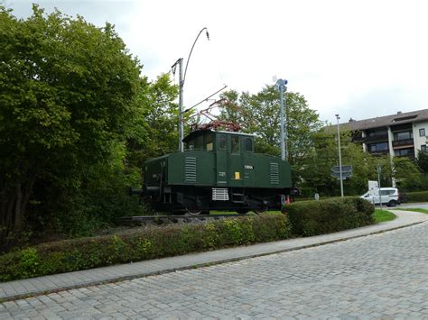 an e69 electric locomotive on display in murnau bavaria germany