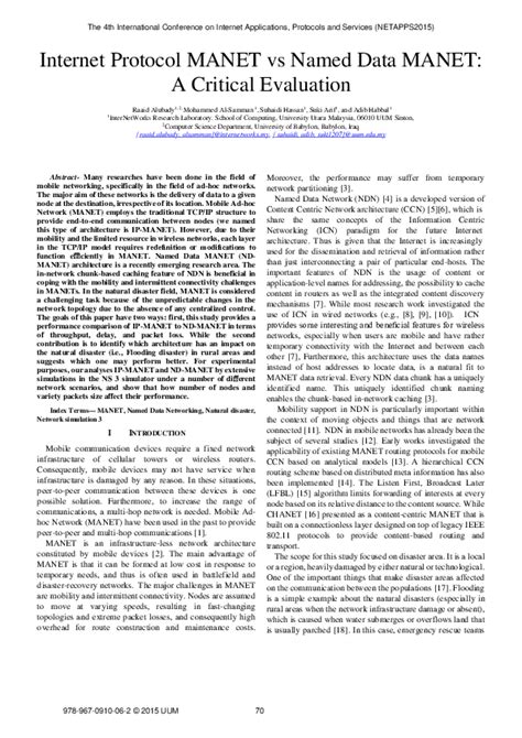 Pdf Internet Protocol Manet Vs Named Data Manet A Critical Evaluation