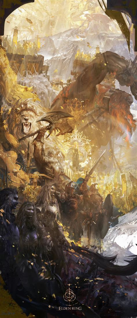 Stu Dts Crucible Knight Fire Giant Elden Ring Godfrey First Elden Lord Queen Marika The