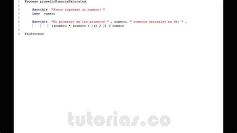 Operadores PSeint Promedio De Numeros Naturales YouTube