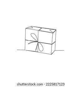 Box Vector Illustration Drawn Line Art Stock Vector Royalty Free Shutterstock