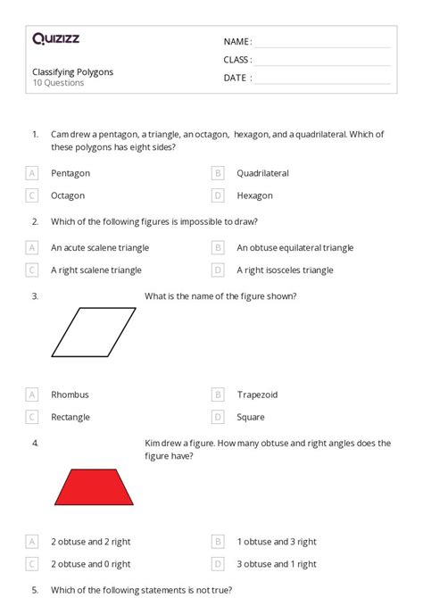 50 Triangle Theorems Worksheets For 5th Grade On Quizizz Free
