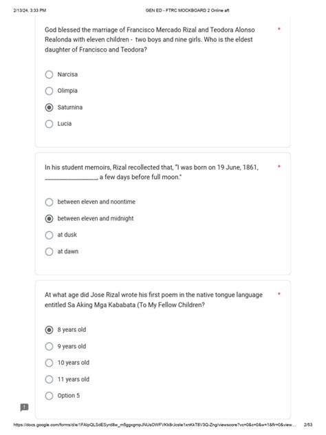 Gen Ed Ftrc Mockboard Set 2 Questions And Answers Pdf Cell Biology