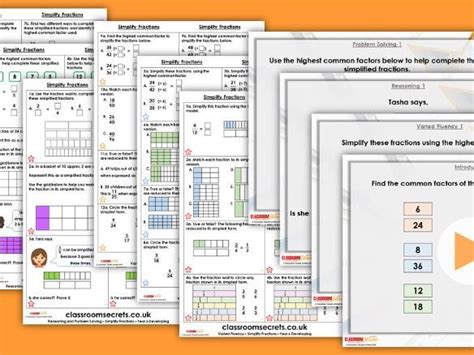 Free Year 6 Simplify Fractions Autumn Block 3 Step 1 Maths Lesson Pack Teaching Resources