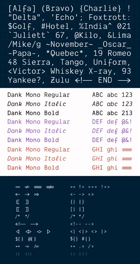 Dank Mono Typeface The Premium Coding Font For Aesthetes