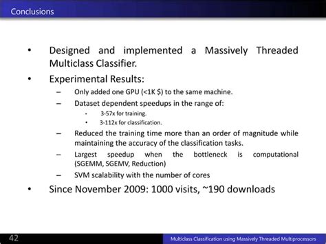 Multiclass Classification Using Massively Threaded Multiprocessors Ppt