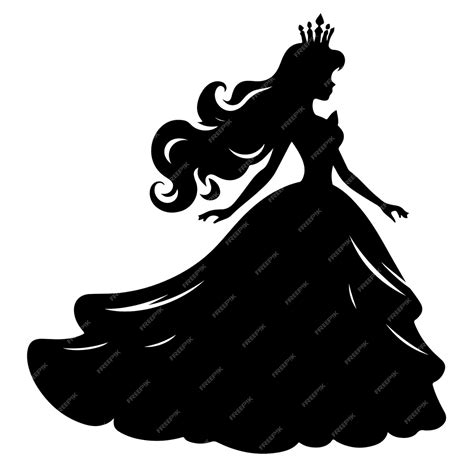 Princess Silhouette Vector Illustration Premium Ai Generated Vector