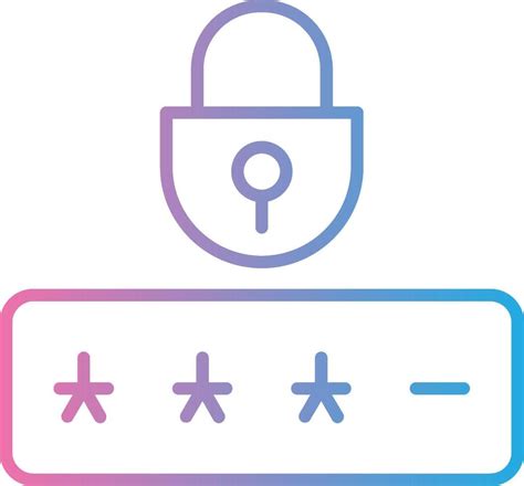 Password Line Gradient Icon Design 43379985 Vector Art At Vecteezy