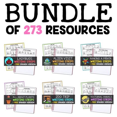 Fun Writing Prompt Notebook Strip Activity Bundle By Nikki And Nacho