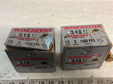 2 Partial Boxes Of Winchester 12ga 3in Steel Shot Gunshot Shells