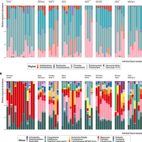16s Rrna Gene Based Taxonomic Distribution Of Bacteria Within Takahē