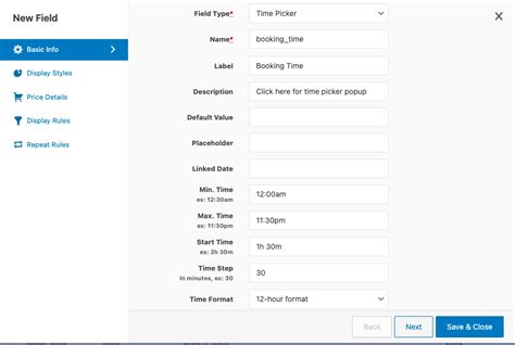 How To Add Configure Time Picker Field Themehigh Documents