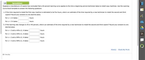 Solved SpreadsheetCurve Excel Template To Answer The Chegg