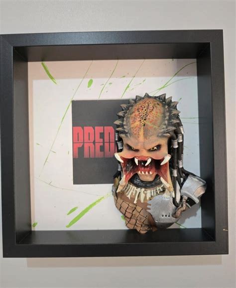 Predator Head Bust Figure Diorama 3dart Shadowbox Etsy