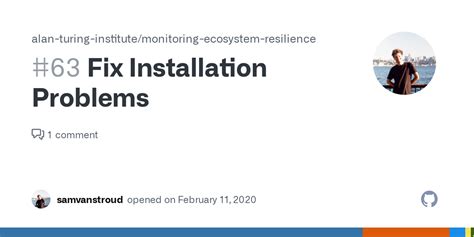 Fix Installation Problems Issue Alan Turing Institute Monitoring Ecosystem Resilience