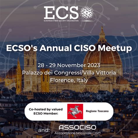 Ecsos Annual Ciso Meetup Commences Today In Florence Ecso