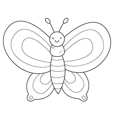 아이들을 위한 나비 색칠하기 책 색칠 페이지 흑백 흑백 그림 프리미엄 벡터