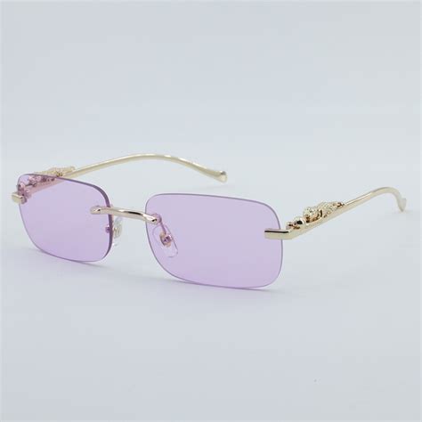 Retro Korean Sunglasses Seaside Cheetah Decoration Frameless Eyeglasse