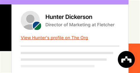 Hunter Dickerson Director Of Marketing At Fletcher The Org