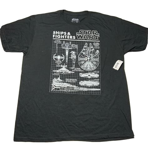 Star Wars Mens Star Wars Ships And Fighters Graphic Short Sleeve Movie