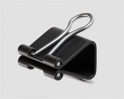 3D Model Binder Clip VR AR Low Poly CGTrader