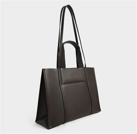 Charles And Keith Shalia Large Double Handle Tote Bag Womens Fashion