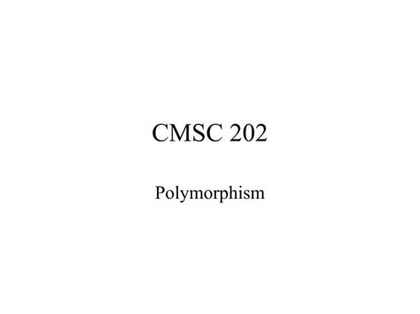 polymorphism pptthis is oops one of the most important feature