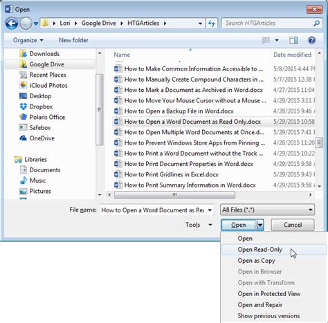 Comment Ouvrir Un Document Word En Lecture Seule Azur Plus