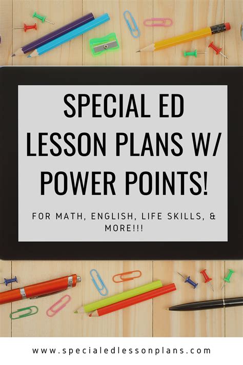 Special Ed Lesson Plans Curriculum Éducation Planning