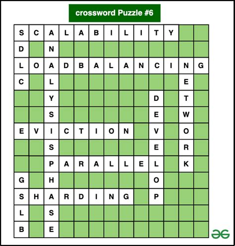 Crossword Puzzle Of The Week For System Design Geeksforgeeks