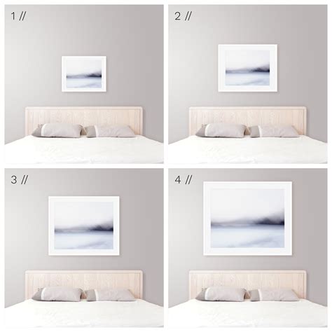 Ideal Art Size Above King Bed And Favourite Bedroom Prints