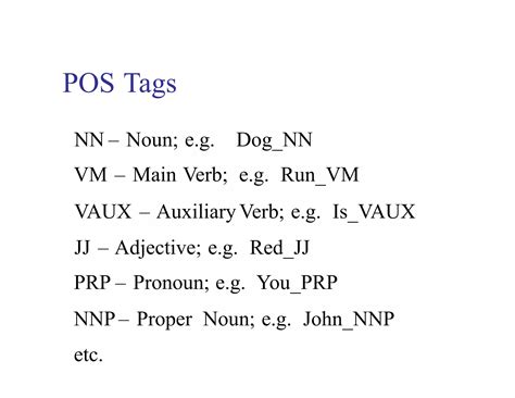 Natural Language Processing Parts Of Speech Tagging Its Classes And