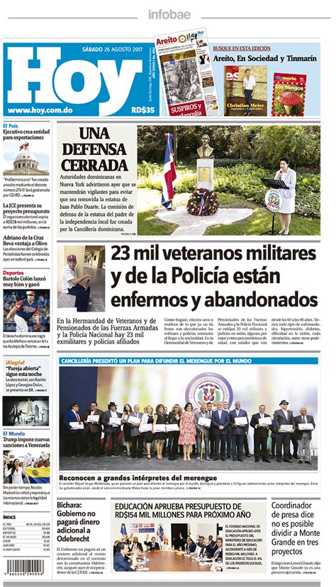 Hoy Dominicana Sábado 26 De Agosto De 2017 Infobae