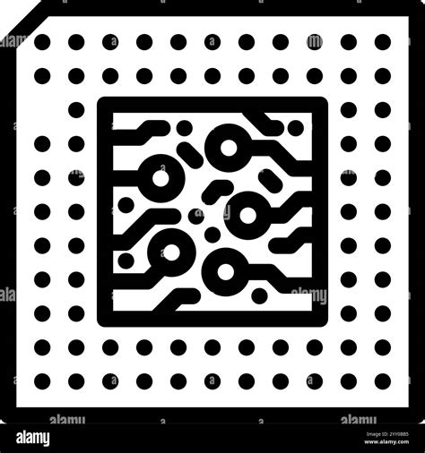 Microchip Industry 3 Line Icon Vector Illustration Stock Vector Image And Art Alamy