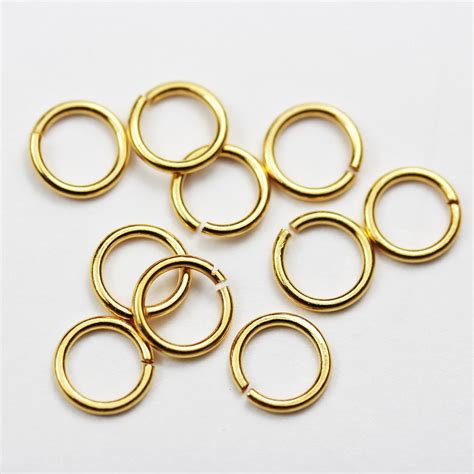 Gold Jump Rings 20pcs 18gauge 6mm Gold Vermeil Style Jewellery Findings