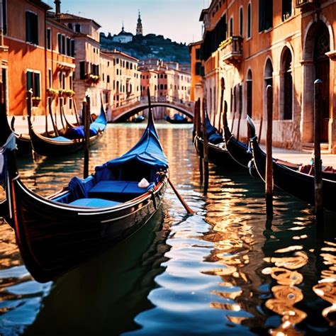 Premium Photo Gondola Romantic Tourist Canal Boat In Venice Italy