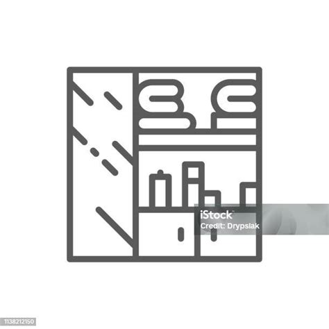 向量衣櫃 衣櫃線圖示向量圖形及更多衣櫃圖片 衣櫃 圖示 開著的 Istock