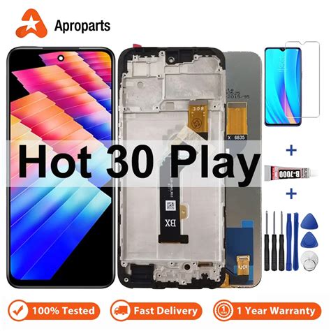 อะไหล่หน้าจอสัมผัส LCD แบบเปลี่ยน สําหรับ Infinix Hot 30 Play X6835B ...