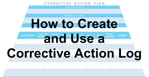 How To Create And Use A Corrective Action Log Ten Six
