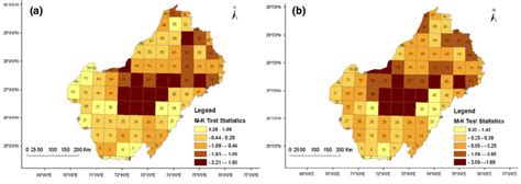 Trend Maps Of Spi 6 During 1971 2005 For Western Rajasthan During A