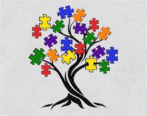 Autism Awareness Puzzle Piece Machine Embroidery Desi